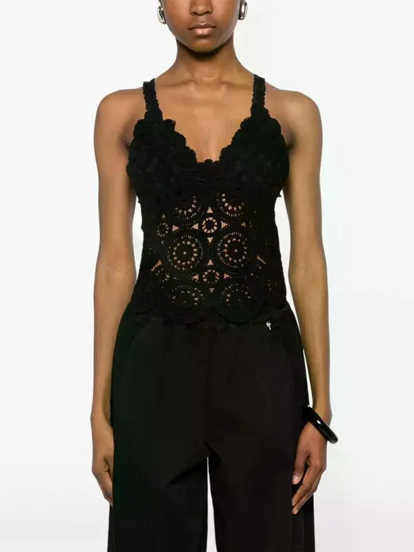 PHILIA LOFT Scallop-trim Tank Top