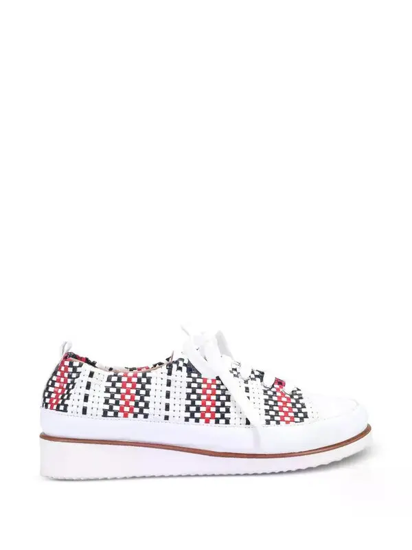 Ron White Nova Woven Lace-up Sneakers - White