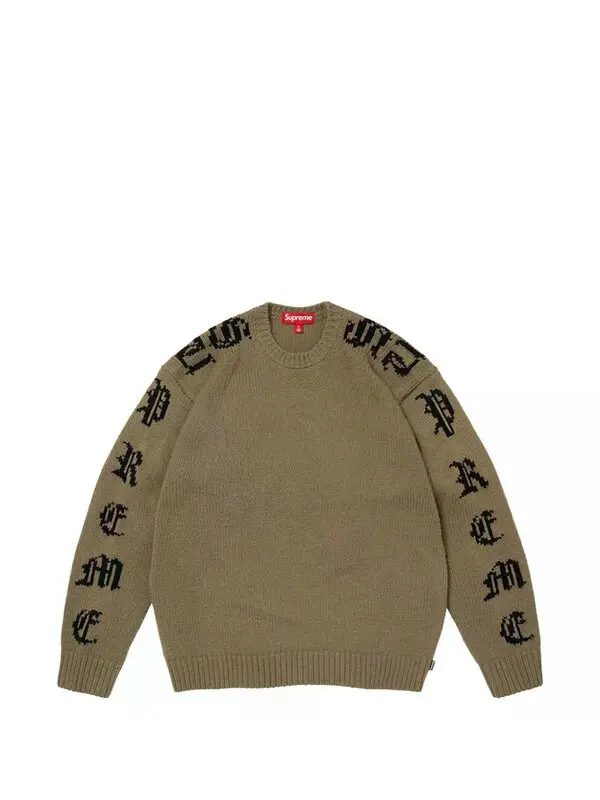 Supreme Old English Crew-neck Sweater - Green