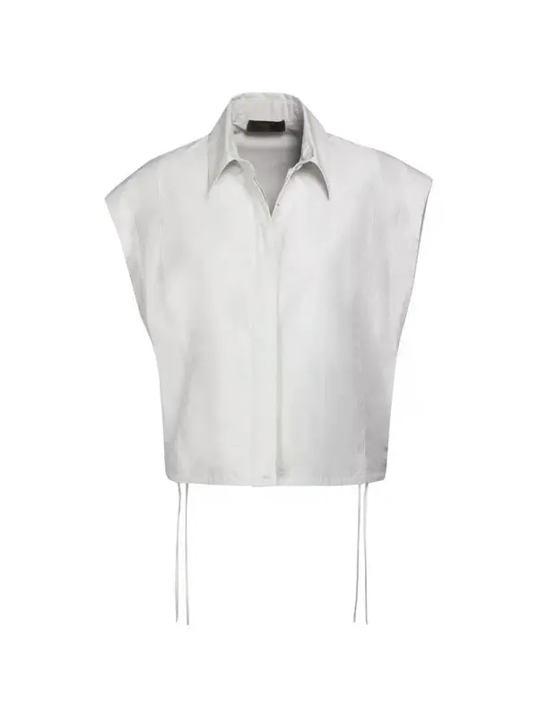 MOORER Cotton Shirt With Tie Detail