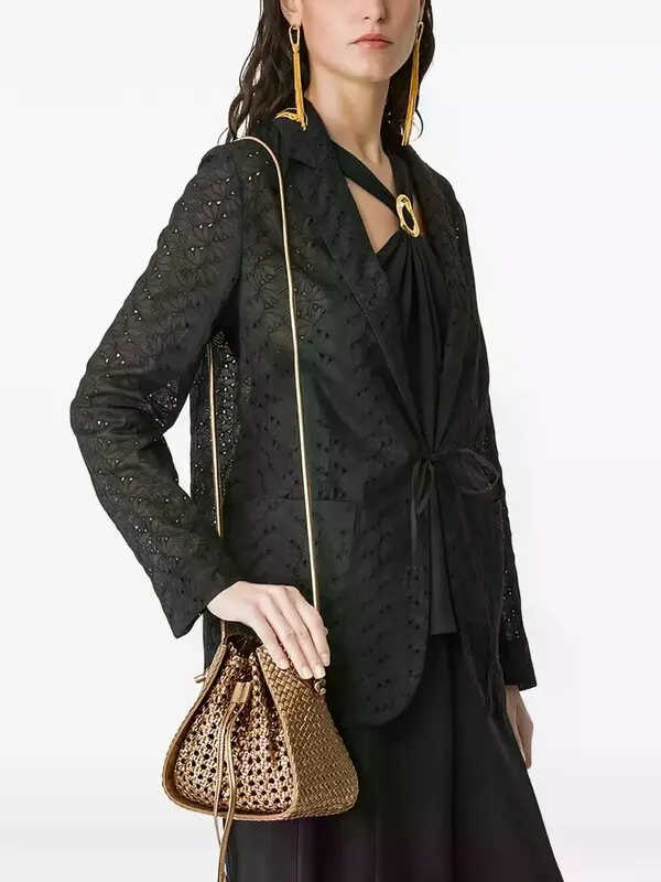 FORTE_FORTE My Pepita Leather Bucket Bag - Brown
