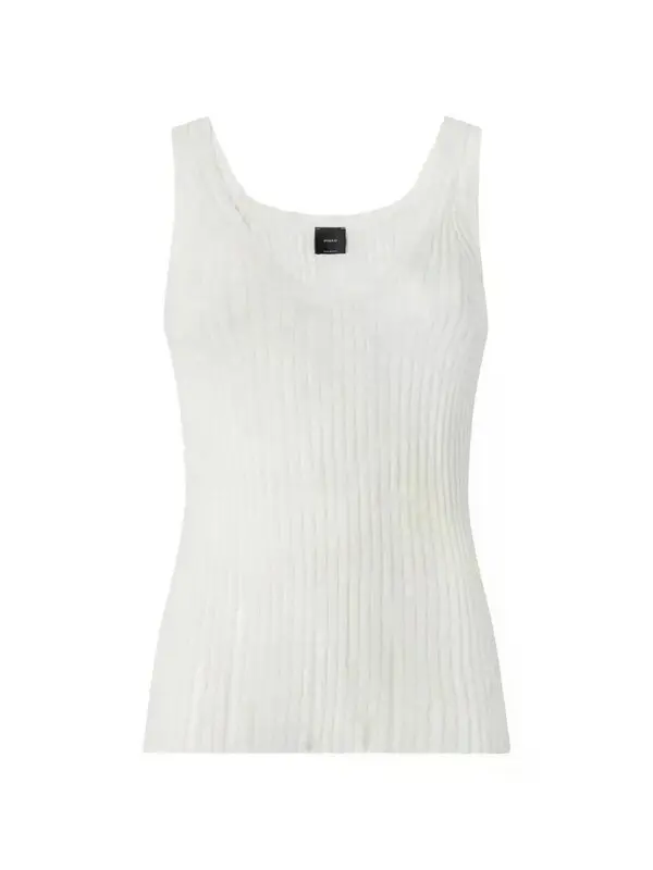 Pinko Sleeveless Ribbed Vest - Neutrals