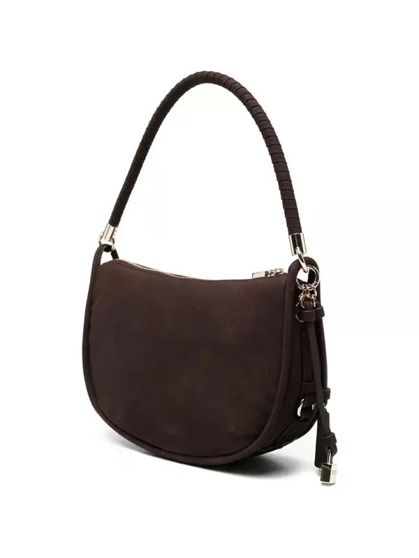 Guess Top Handle Leather Shoulder Bag - Brown