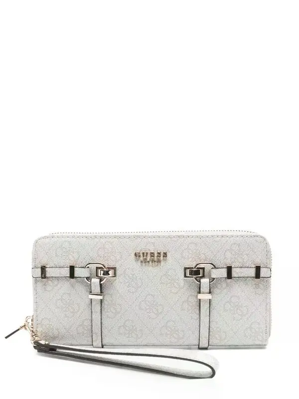 Guess Leona Logo-detail Buckle Wallet - Grey