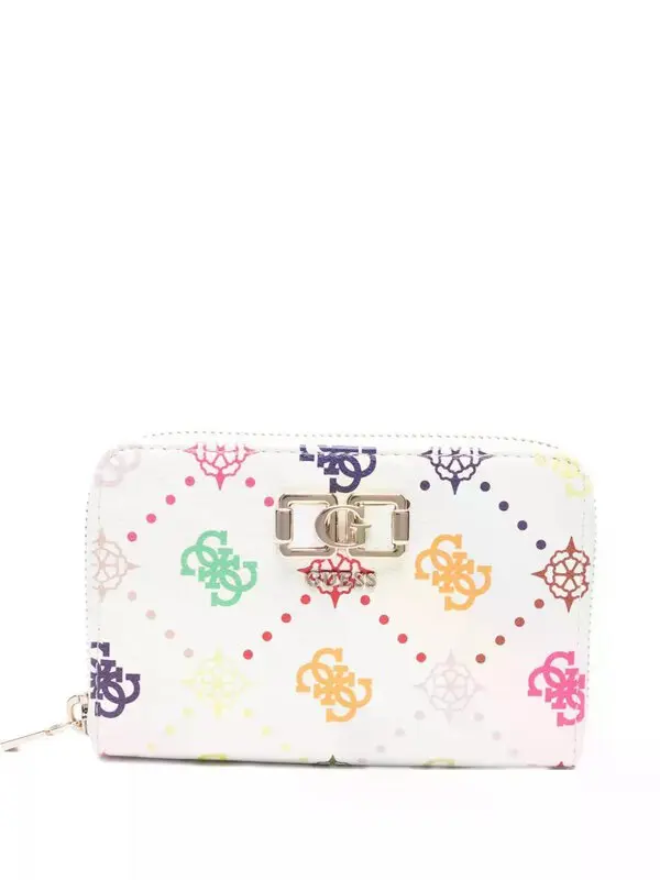 Guess Emelie Logo-plaque Wallet - White