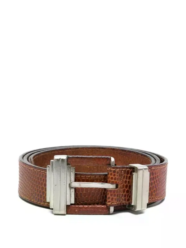 Versace 1990s Leather Belt - Brown