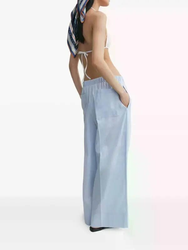 TOTEME Drawstring Palazzo Pants - Blue