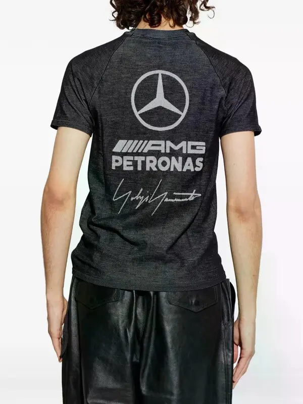 Y3 X Amg Pretronas Mercedes Logo-print T-shirt - Grey