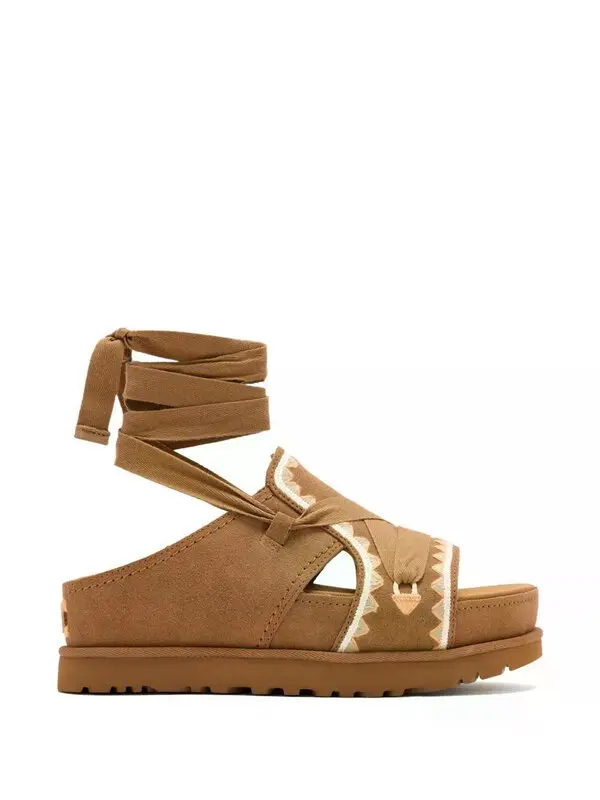 UGG Goldenstar Hi Artistitch Sandals - Brown