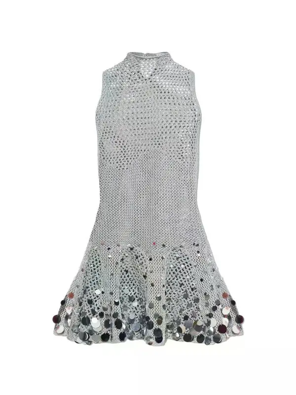 Casablanca Sequin-embellished High-neck Dress