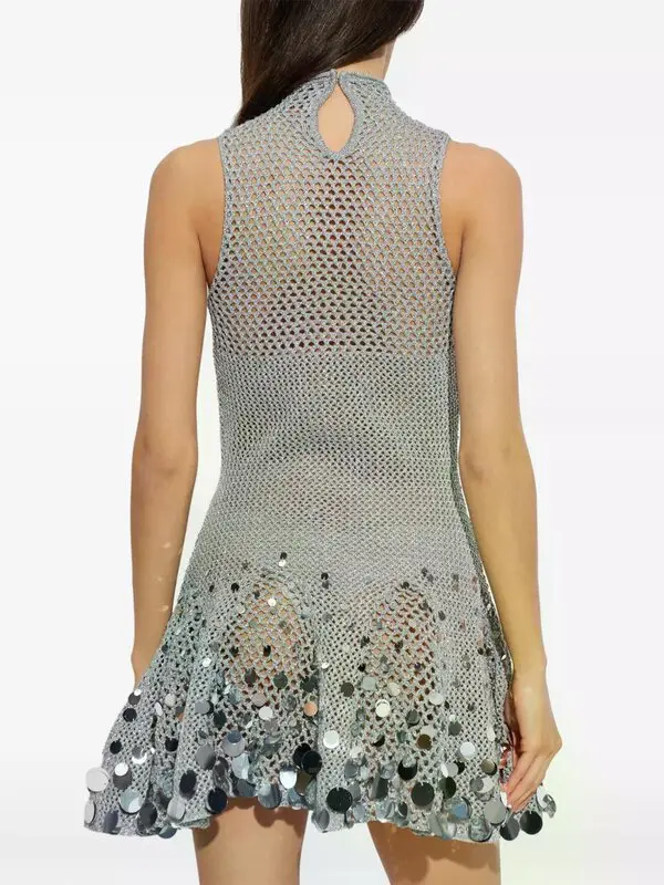 Casablanca Sequin-embellished High-neck Dress