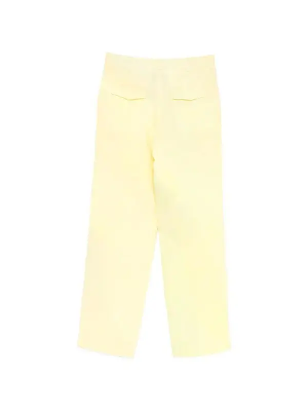 MANUEL RITZ Flat-front Trousers - Yellow