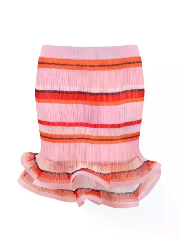 Simkhai Striped Mini Skirt