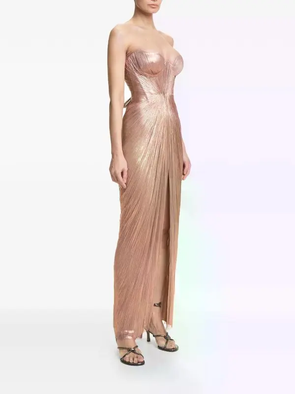 MARIA LUCIA HOHAN Strapless Sweetheart Neck Maxi Gown - Pink