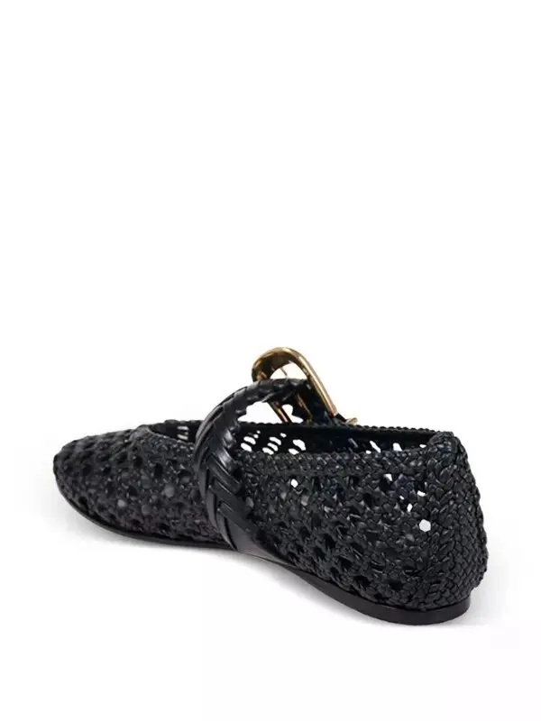 Zimmermann Woven Ballet Flats - Black