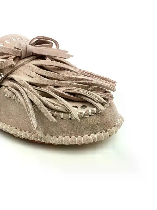 Elena Iachi Fringing Buckle Mules