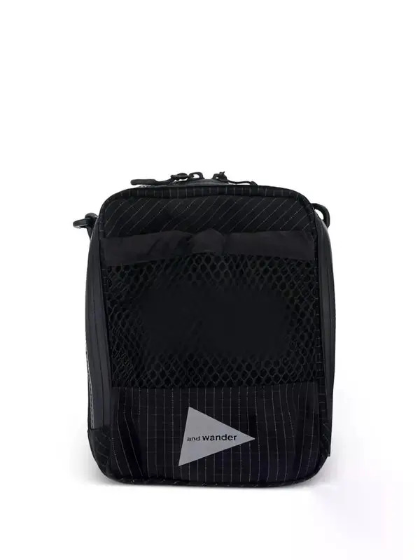 AND WANDER Reflective Messenger Bag - Black