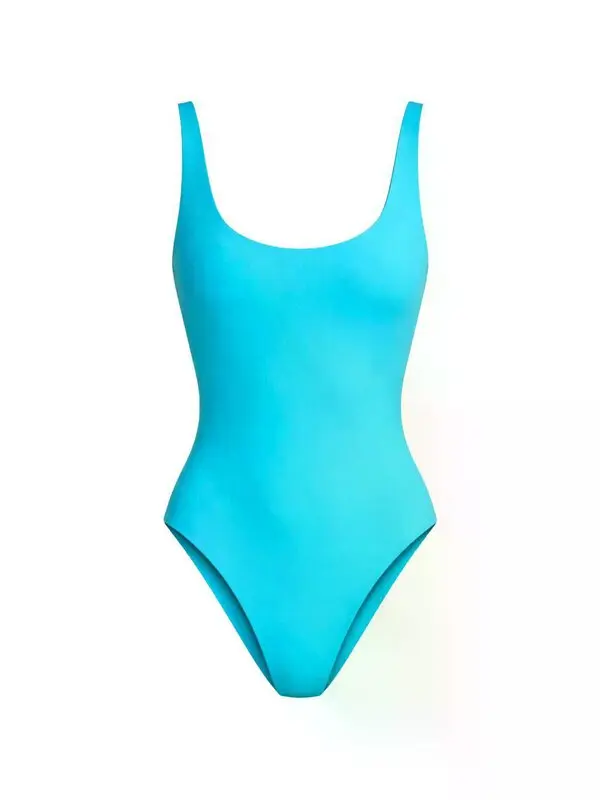 Bond Eye Reversible Square-neck One-piece Swimsuit - Blue