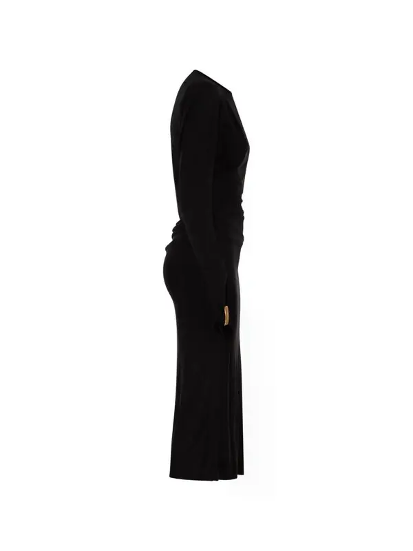Max Mara Draped Midi Dress - Black