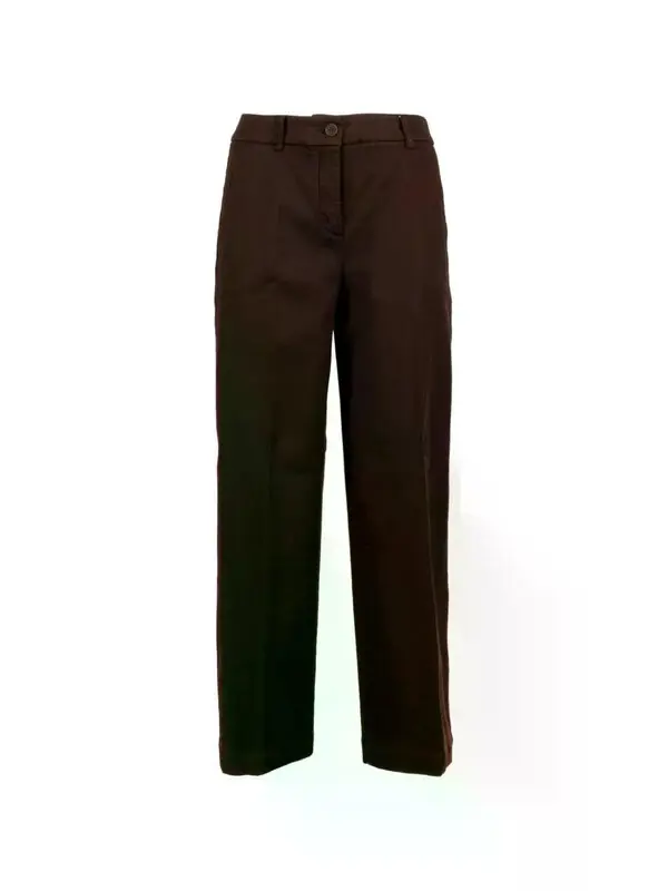 VIA MASINI 80 Straight-leg Trousers - Brown
