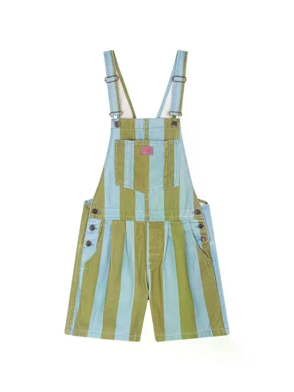 FAVORITE PEOPLE Ravioli Striped-print Playsuit - Blue