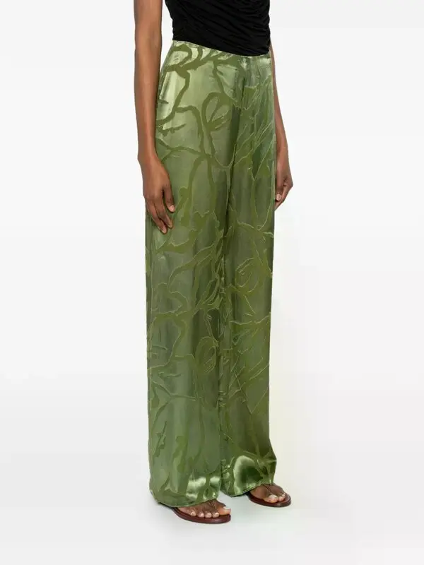 Cult Gaia Floral-pattern Trousers - Green