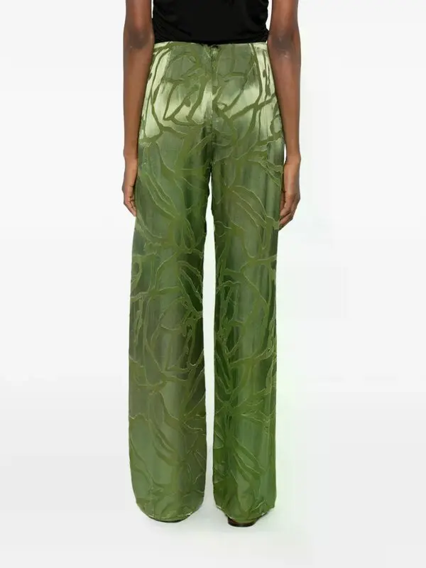 Cult Gaia Floral-pattern Trousers - Green