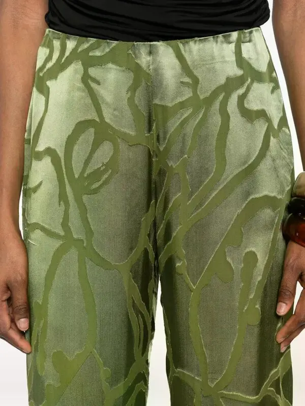 Cult Gaia Floral-pattern Trousers - Green