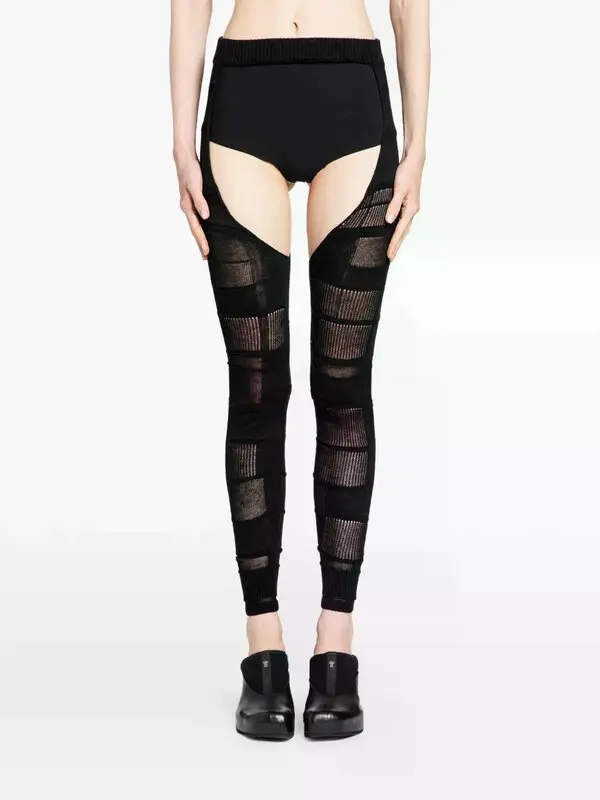 HALOS Checked Footless Tights - Black
