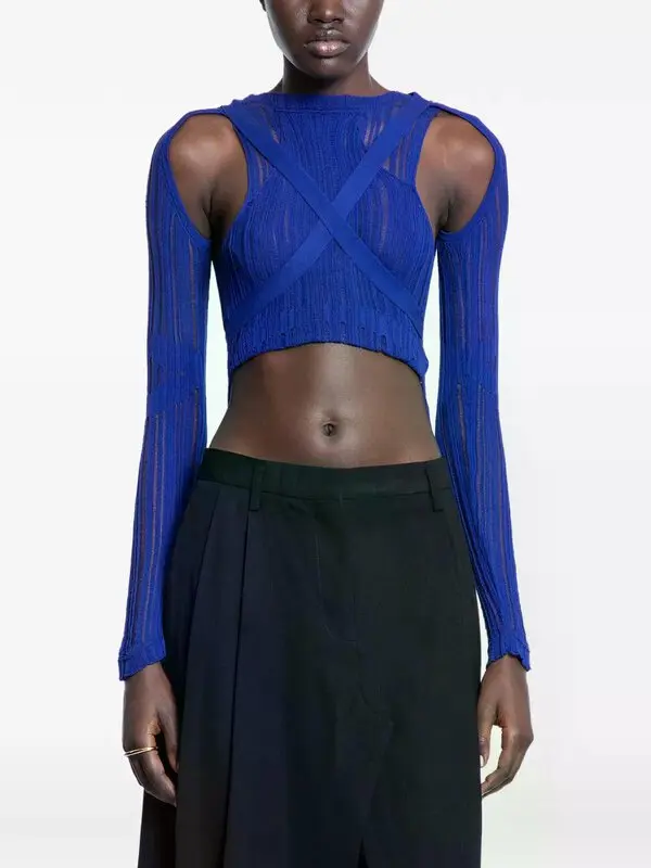 HALOS Criss-cross Sleeves Top