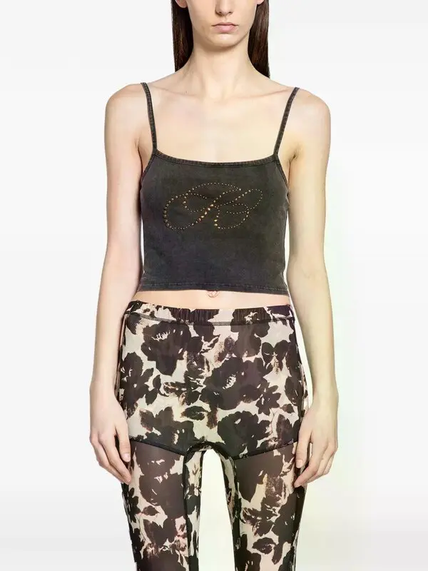 KNWLS Cally Embellished Top - Grey