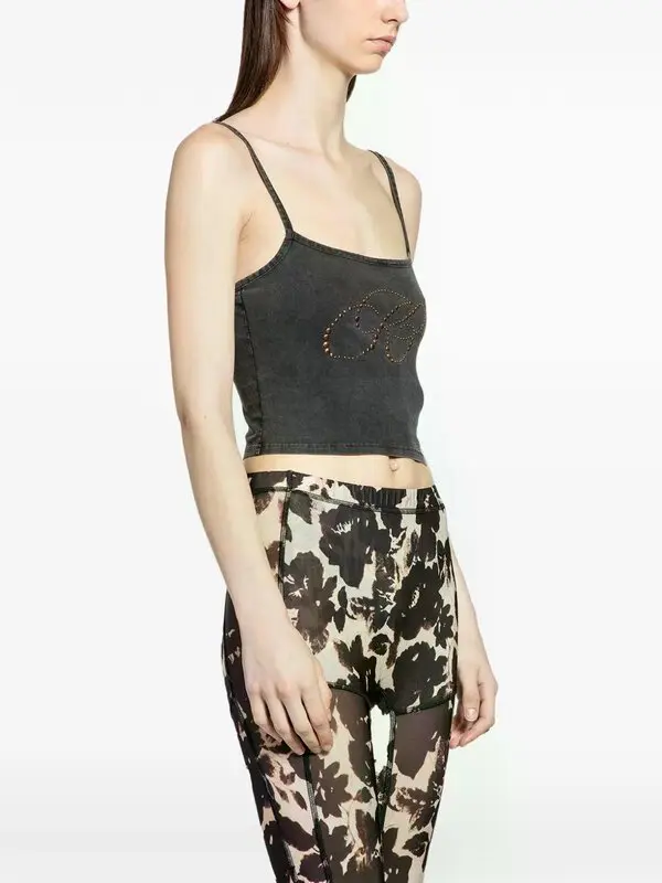 KNWLS Cally Embellished Top - Grey