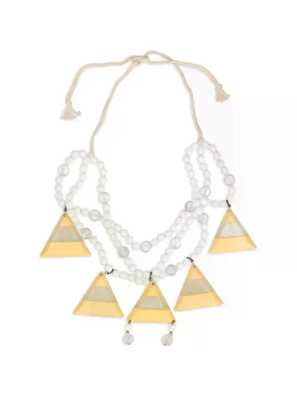 UGO CORREANI Bijoux Triangle Necklace - White
