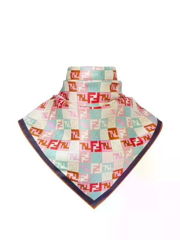 Fendi Ff Foulard Square Scarf - Neutrals