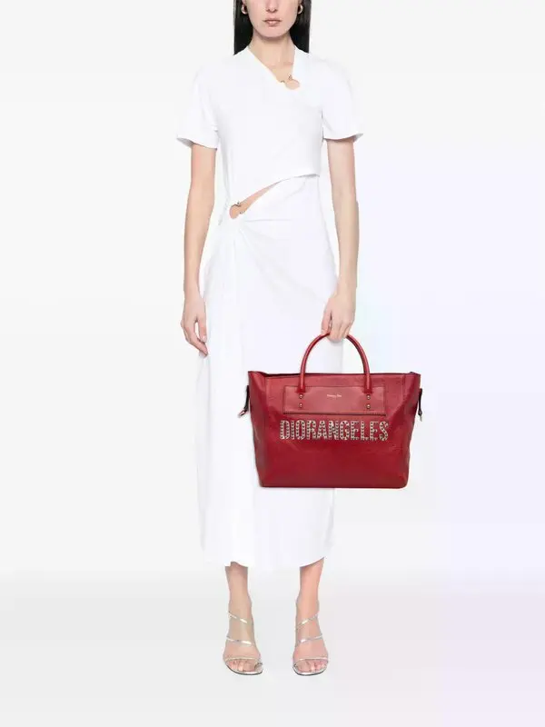 Dior 2017 Studded Goatskin Diorangeles Convertible Tote Satchel