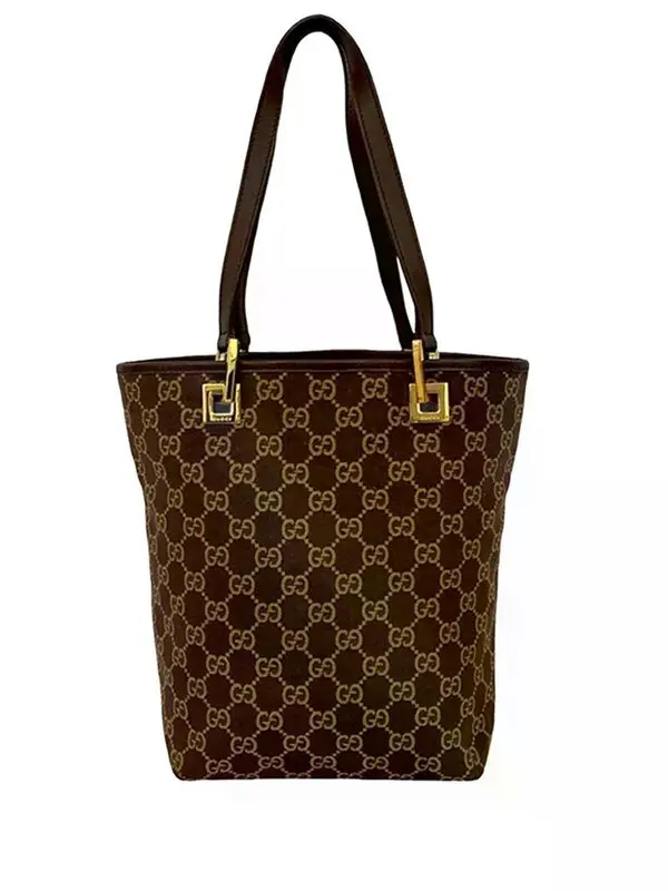 Gucci Gg Canvas Tote Bag - Brown