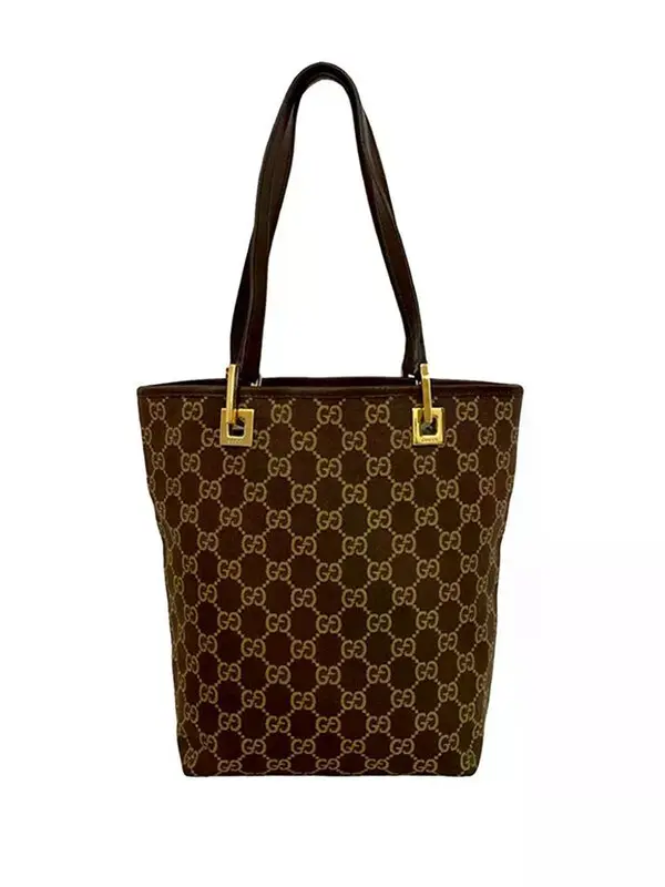 Gucci Gg Canvas Tote Bag - Brown