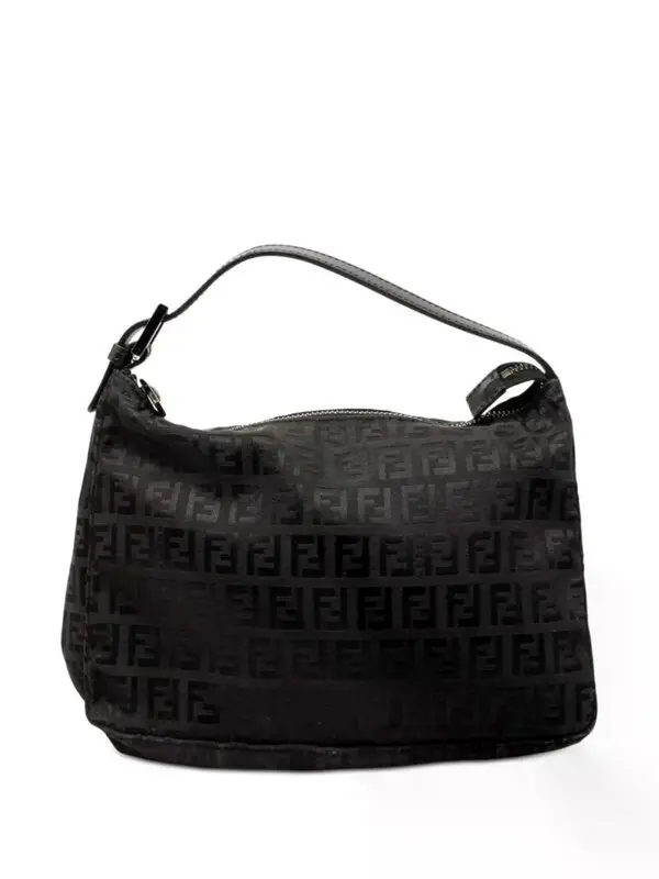 Fendi 2000-2010 Zucchino Canvas Handbag - Black
