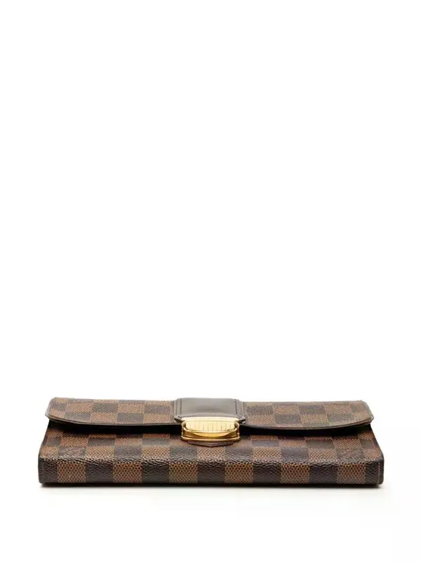 LOUIS VUITTON 2011 Damier Ebene Sistina Portefeuille Wallet Long Wallets