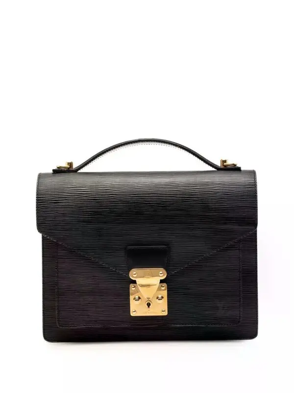 LOUIS VUITTON 2002 Epi Monceau 28 Satchel - Black
