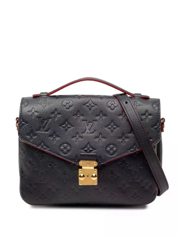 LOUIS VUITTON 2018 Monogram Empreinte Pochette Metis Satchel - Blue