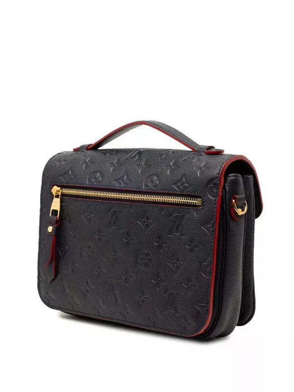 LOUIS VUITTON 2018 Monogram Empreinte Pochette Metis Satchel - Blue