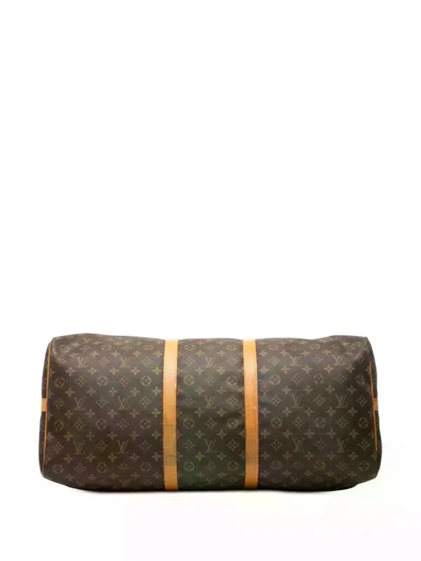 LOUIS VUITTON 1996 Monogram Keepall Bandouliere 60 Travel Bag - Brown