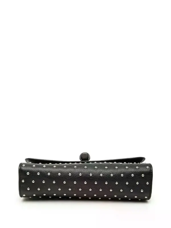 Gucci 2000-2015 Medium Studded Leather Miss Bamboo Crossbody Bag - Black