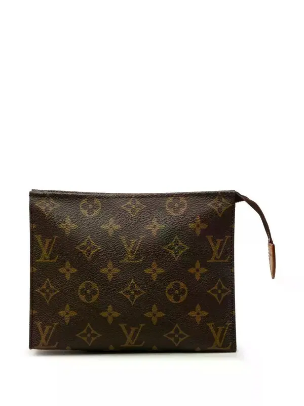 LOUIS VUITTON 1991 Monogram Toiletry 19 Pouch - Brown