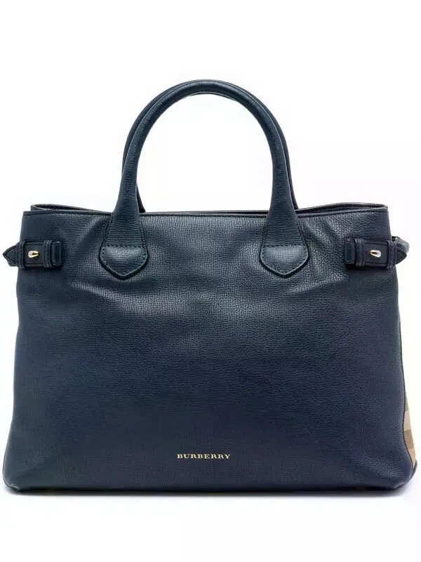 Burberry Medium Banner Satchel - Blue
