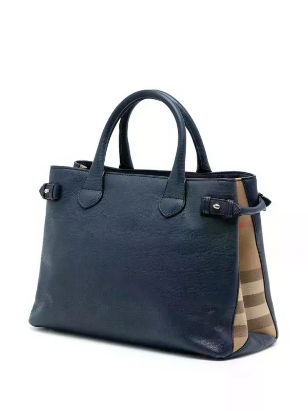 Burberry Medium Banner Satchel - Blue