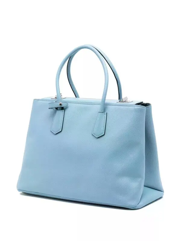 Prada Saffiano Cuir Turnlock Twin Satchel