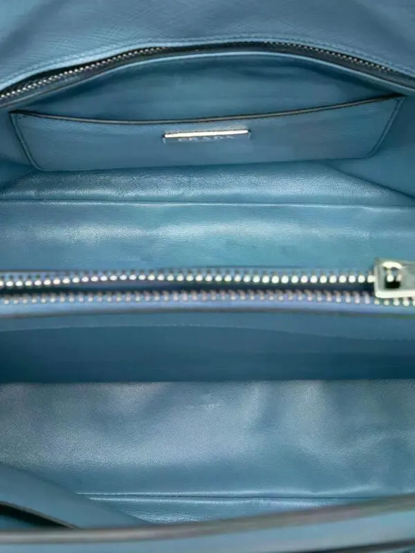 Prada Saffiano Cuir Turnlock Twin Satchel