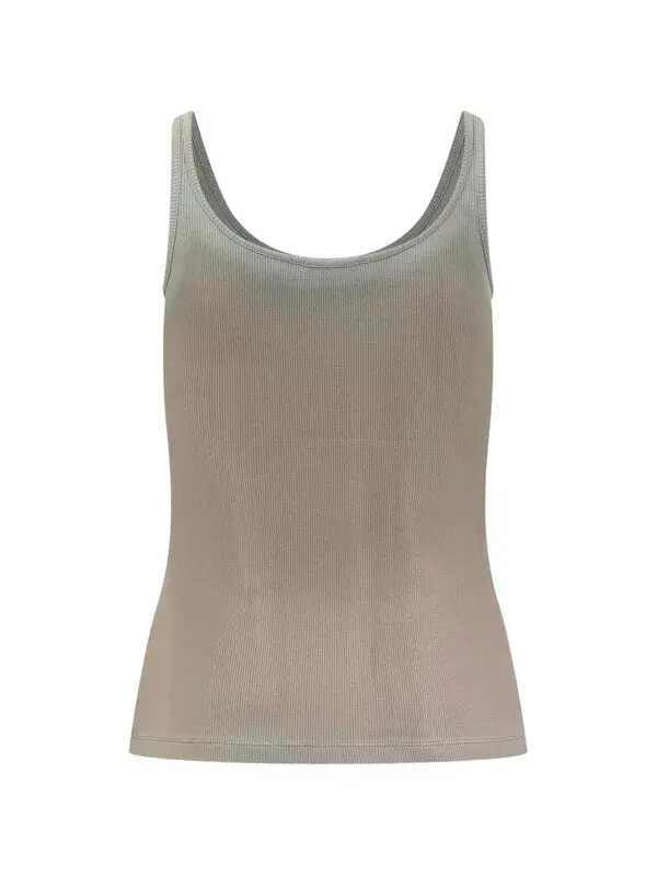 Off-White Ribbed Tank Top
